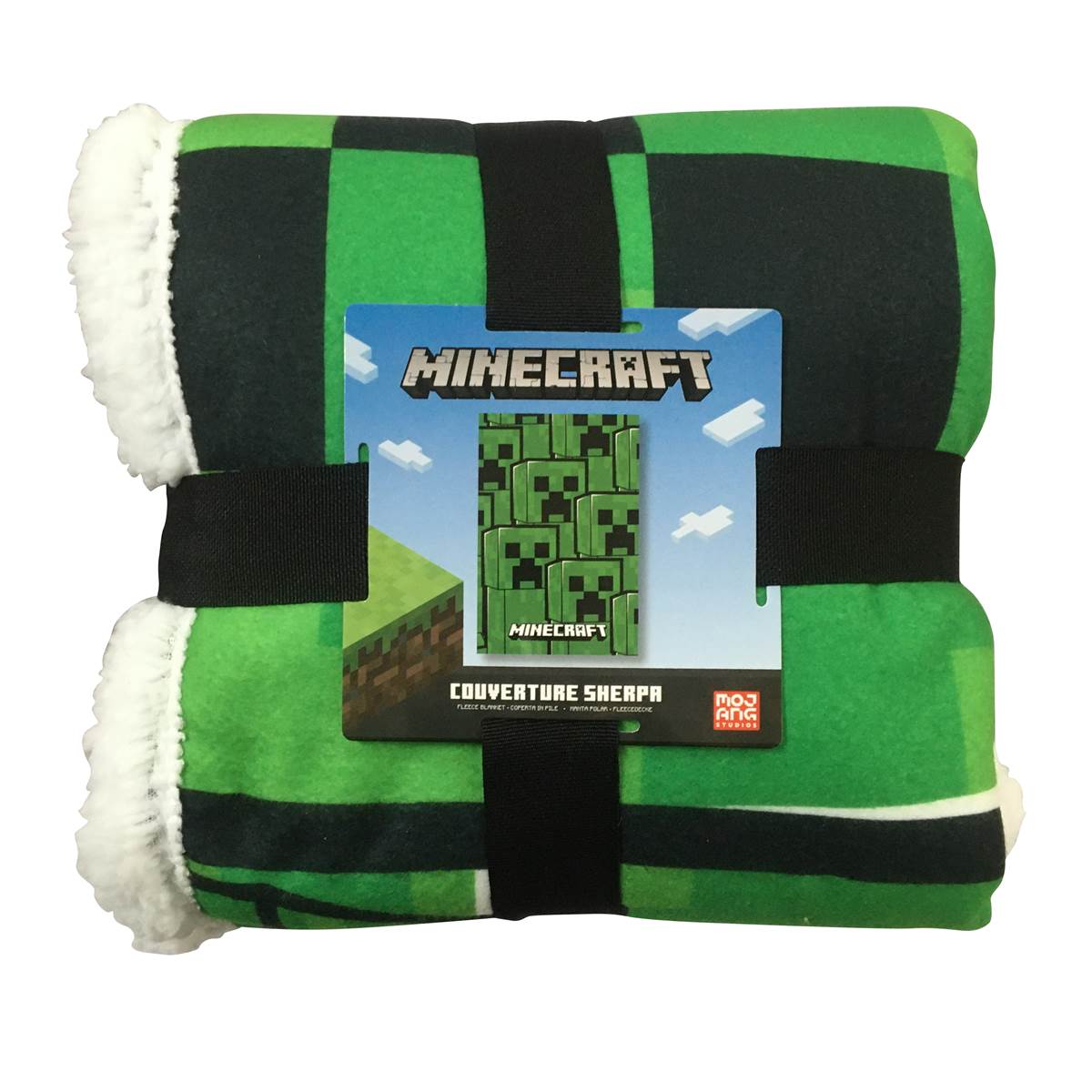 MINECRAFT PLAID SHERPA 100X150 CM CREEPER